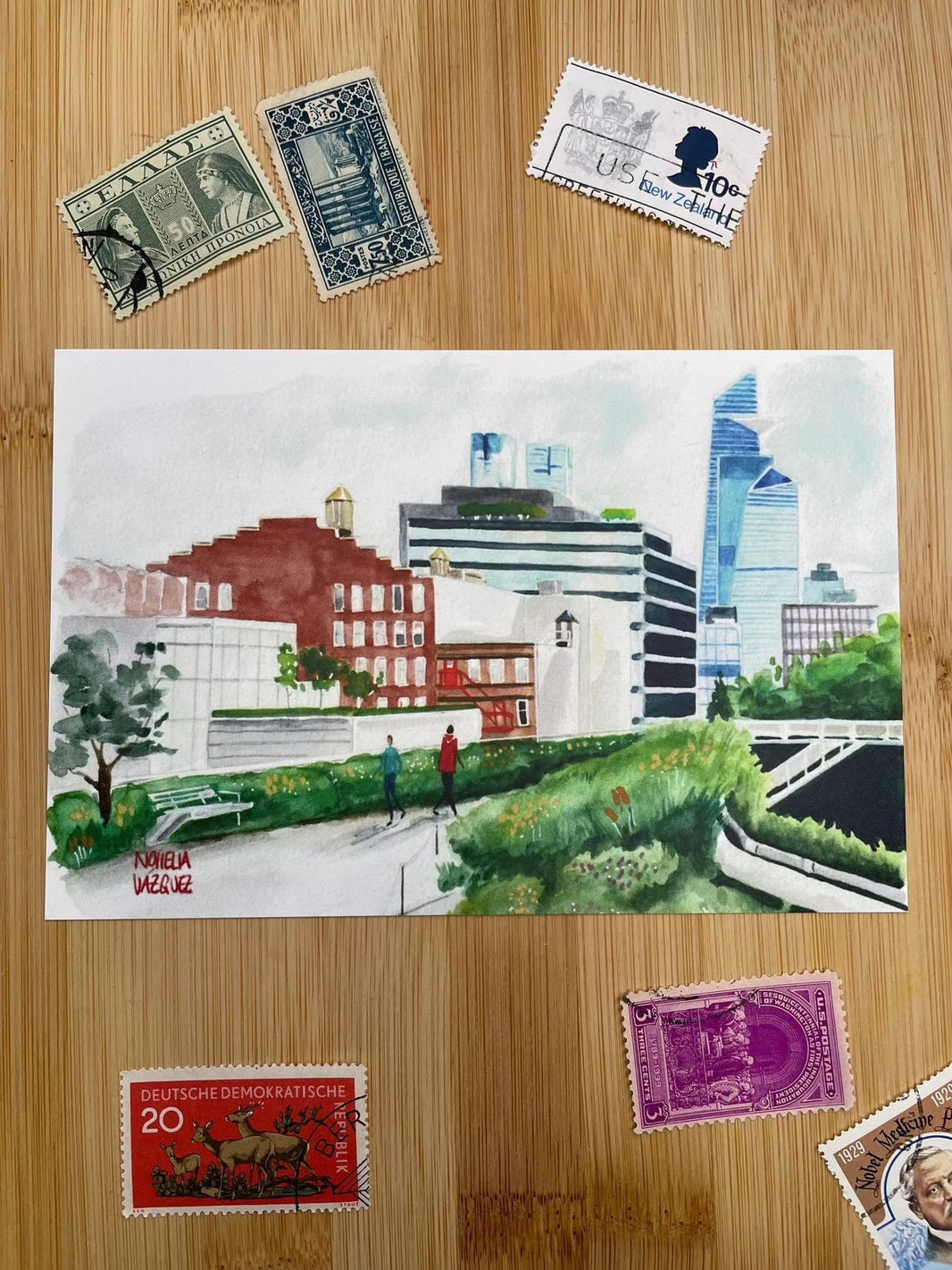 New York Postcard Sets and Posters | Nohelia Vazquez Art
